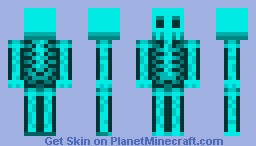 Diamond Skeleton Minecraft Skin