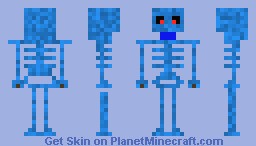 blue skeleton Minecraft Skin