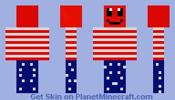 Cute American Flag Minecraft Skin
