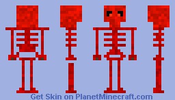 red skeleton Minecraft Skin
