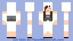 White Hooded Warrior Girl Minecraft Skin