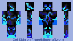 Blue fire demon Minecraft Skin