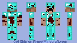 bloody half creeper Minecraft Skin