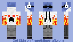 Cool blue DJ Slime Minecraft Skin