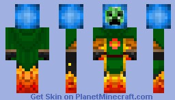 Fire Creeper Adventurer Minecraft Skin