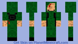Adventure Guy with green camouflage Minecraft Skin