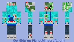 half creeper half zombie half robot guy Minecraft Skin