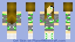Emerald Girl (Block Girl Series) Minecraft Skin