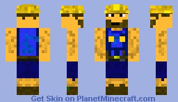 Construction Worker (With 3D Hat!) Minecraft Skin