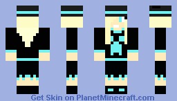 Fedora girl ( blue ) Minecraft Skin