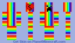 Rainbow Creeper Minecraft Skin