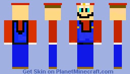 Updated Mario Minecraft Skin