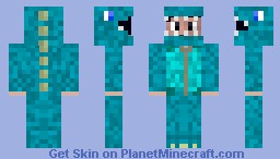 Blue Dinosaur Minecraft Skin