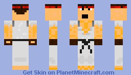 ryu from street fighter Minecraft Skin