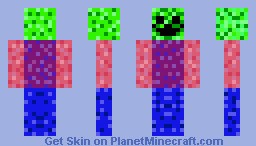 Happy party creeper Minecraft Skin