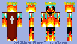 Fire King Minecraft Skin