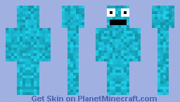 Light Blue Cookie Monster Minecraft Skin