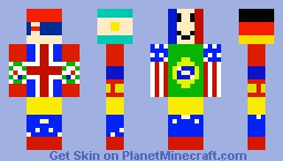 world flags man Minecraft Skin