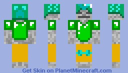skeleton adamant knight w/creeper helmet Minecraft Skin