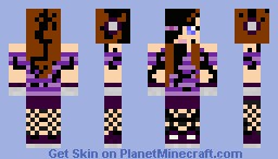 Half-Ender Girl Minecraft Skin