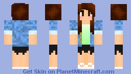 denim jacket girl Minecraft Skin
