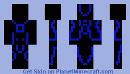 blue program Minecraft Skin