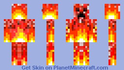 Fire Creeper Minecraft Skin
