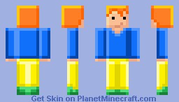 Blocky Man Ginger Hair Minecraft Skin