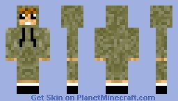 camo hoodie guy Minecraft Skin