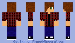 Red flannel Teen Minecraft Skin