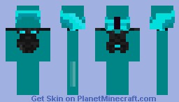 Cyan Warrior Minecraft Skin
