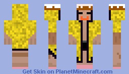 man in dressing gown with cake Minecraft Skin