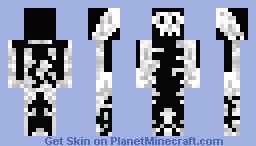 Ghostly Skeleton Minecraft Skin