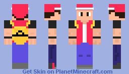 Pokemon Trainer Red Minecraft Skin