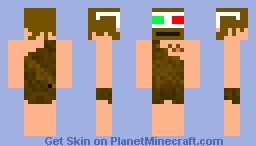 Neanderthal wearing 3-D glasses Minecraft Skin