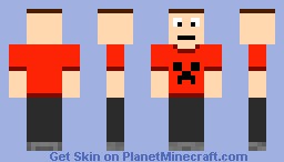 Red Creeper. Minecraft Skin