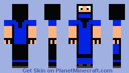 Mortal Kombat 1 Sub-Zero Minecraft Skin
