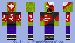 Zombie! (more wounds) Minecraft Skin