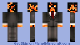 lava creeper in a suit Minecraft Skin
