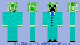 Evening Party Creeper Minecraft Skin