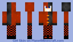 Black and Red Jester Minecraft Skin