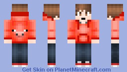 Red Hoodie Minecraft Skin