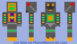 my own version of a robot called Mr.ROBOTO Minecraft Skin
