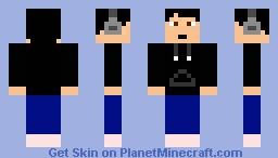 Gamer in Black hoody Minecraft Skin