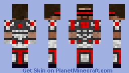 red futuristic mining suit Minecraft Skin