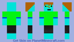 Cross-eyed Cyan guy Minecraft Skin