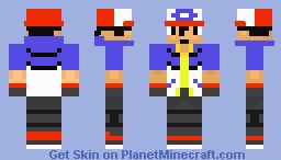 Ash Ketchum in Unova Clothes Minecraft Skin