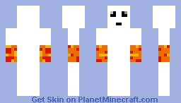 Casper the friendly ghost-with fireball hands Minecraft Skin