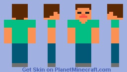Sleeping Steve Minecraft Skin