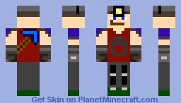 miner with smiley face Minecraft Skin